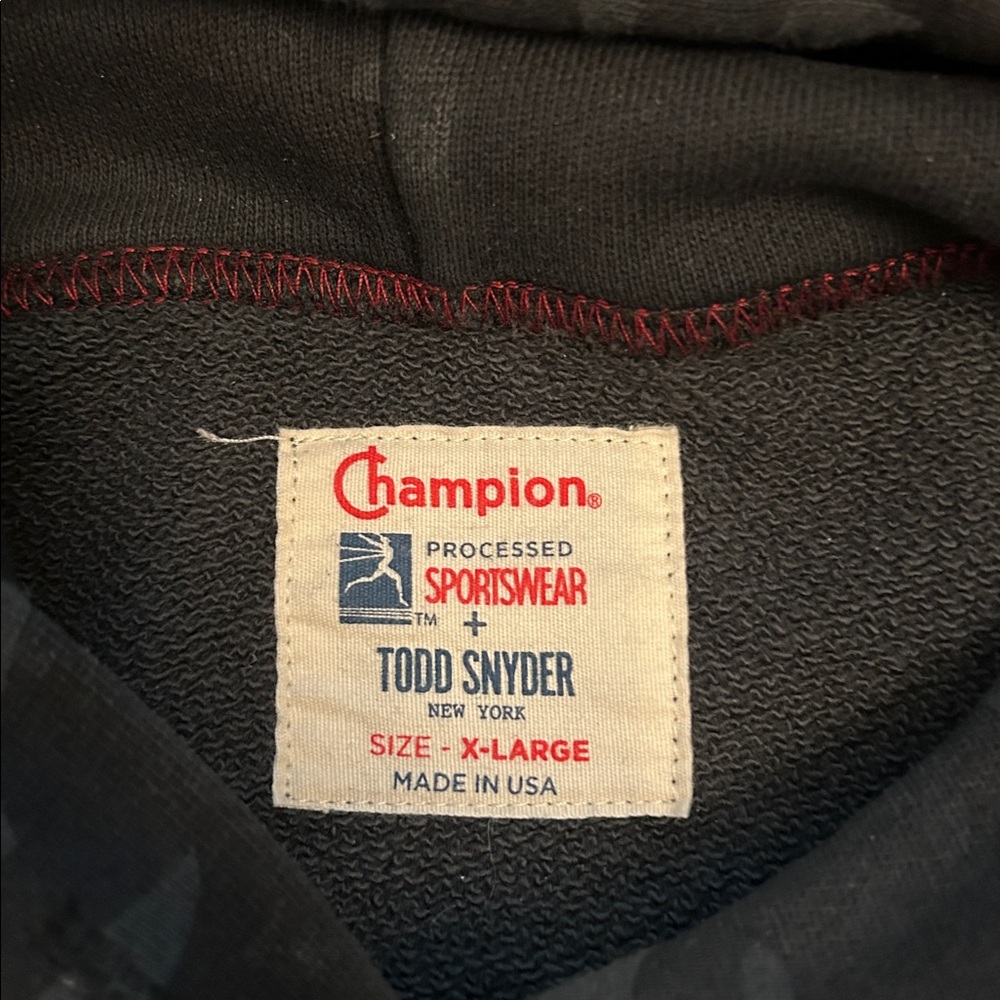 Todd Snyder Champion Black Camouflage Hoodie - Gem